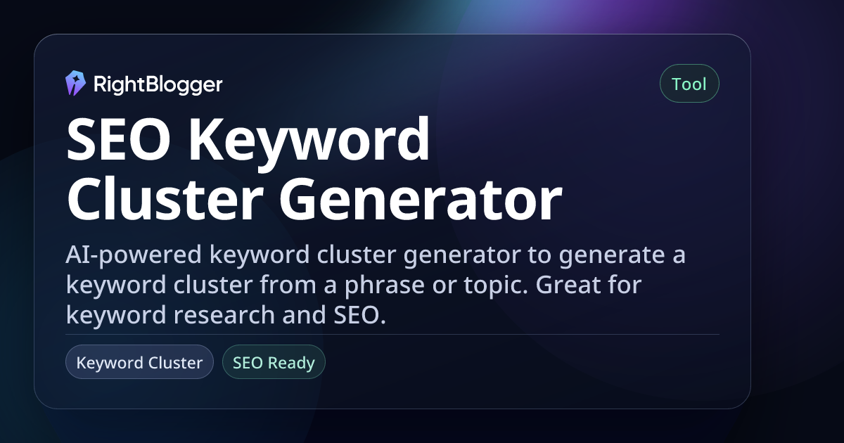 Free Keyword Cluster Tool: 100+ SEO Keyword Ideas (AI)