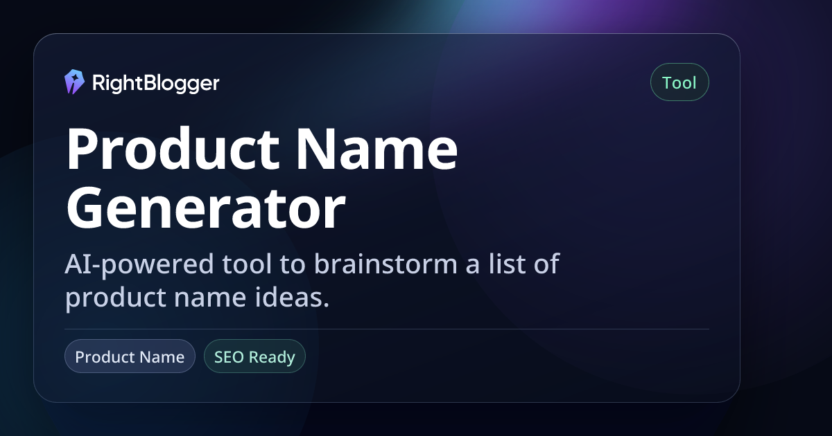 Free Product Name Generator: Catchy Product Name Ideas (AI)
