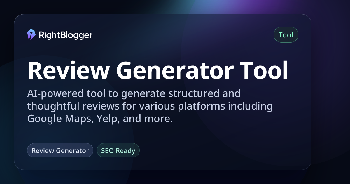 Free AI Review Generator: Write Instant Testimonials & Reviews