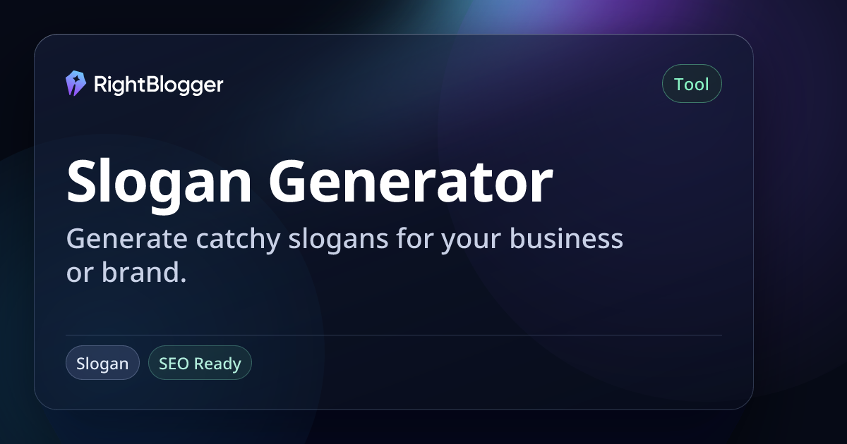 Free AI Slogan Generator: Instant Slogan Ideas for Your Brand