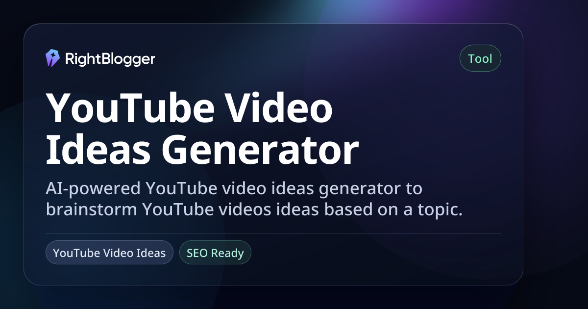 Free YouTube Video Idea Generator: 100+ Video Ideas (AI)